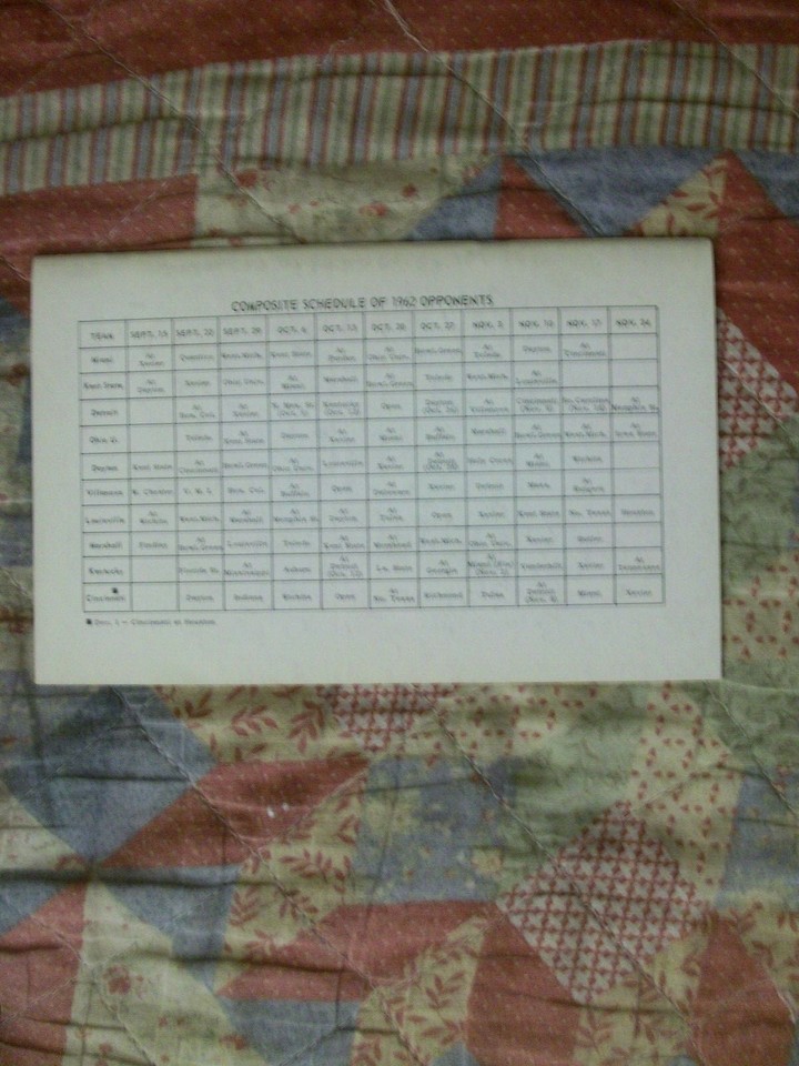 1962 XAVIER FOOTBALL MEDIA GUIDE Yearbook ED BILES Program Houston ...