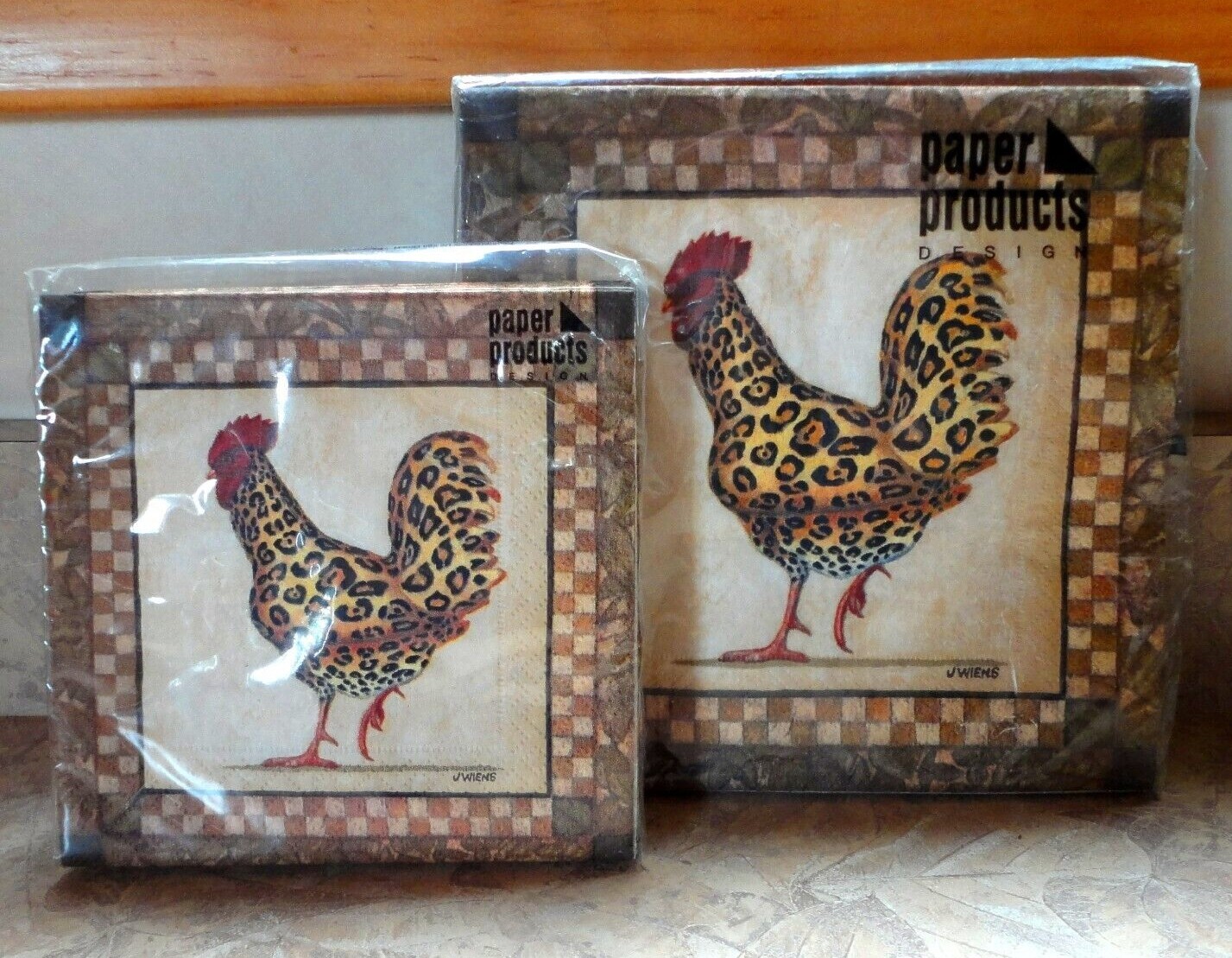 IHR 3ply 2pk Bev.&Lunch PAPER NAPKIN Set LEOPARD CHICKEN, SERENGETI ...