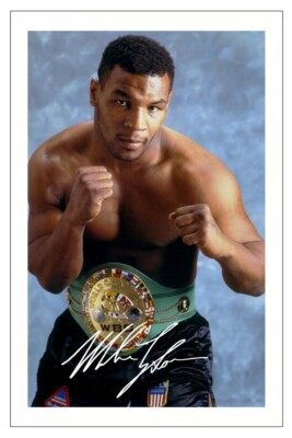 MIKE TYSON Signed Autograph PHOTO Fan Gift Signature Print BOXING Boxer ...