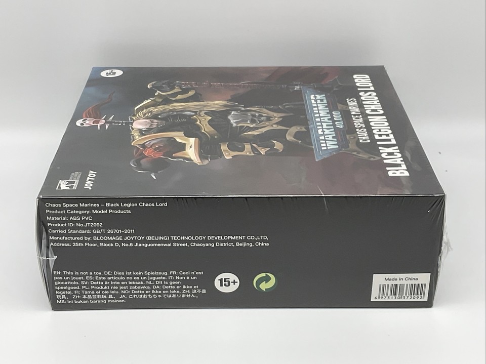 JoyToy Warhammer 40K Black Legion Chaos Lord Khalos the Ravager 1:18 ...