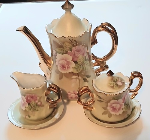 Vintage Lefton China Heritage Rose Porcelain Tea Set | eBay
