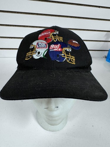 VTG BUD BOWL BLACK BUD LIGHT BUD ICE & BUDWEISER HELMETS Baseball Cap ...