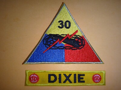 US Army Patch 30th ARMORED Division with Tab DIXIE | eBay