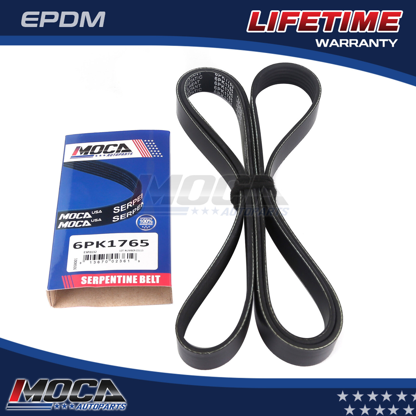 Serpentine Belt Fits Buick Chevrolet Ford Jeep Mazda Oldsmobile MOCA ...