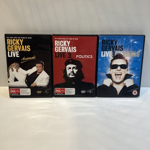 DVD Lot - Ricky Gervais Live: Animals (R2/4), 2: Politics (R2/4) & 3 ...
