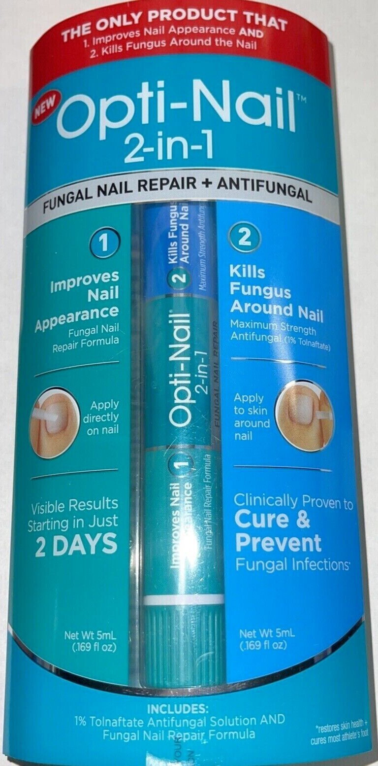 Opti-Nail 2-in-1 Fungal Nail Repair + Antifungal - 3.38 fl oz Free ...
