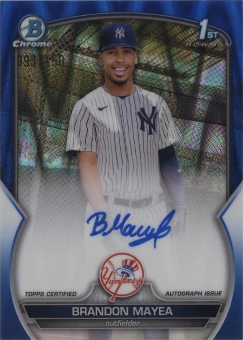 2023 Bowman Chrome - Prospect Autographs Brandon Mayea #CPA-BMA Blue ...