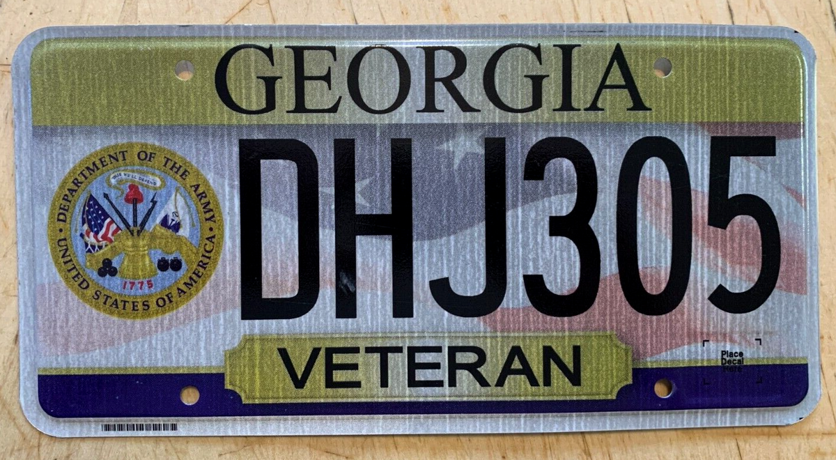 Georgia Veteran License Plates