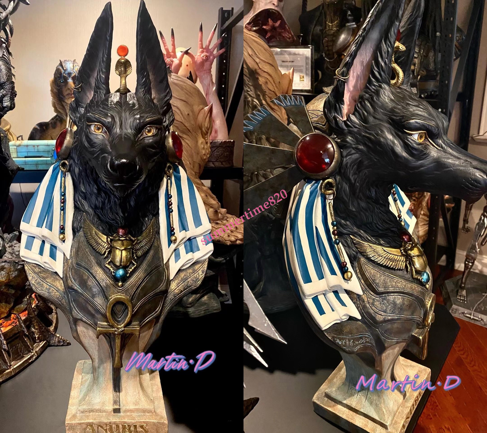 ECC Studio Anubis Inpu Anpu 1/1 Bust Resin GK Painting Statue Model In ...