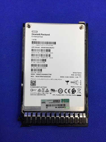 P09092-B21 HPE 1.6TB SAS 12G MIXED USE SFF SC PM5 SSD P09924-001 ...