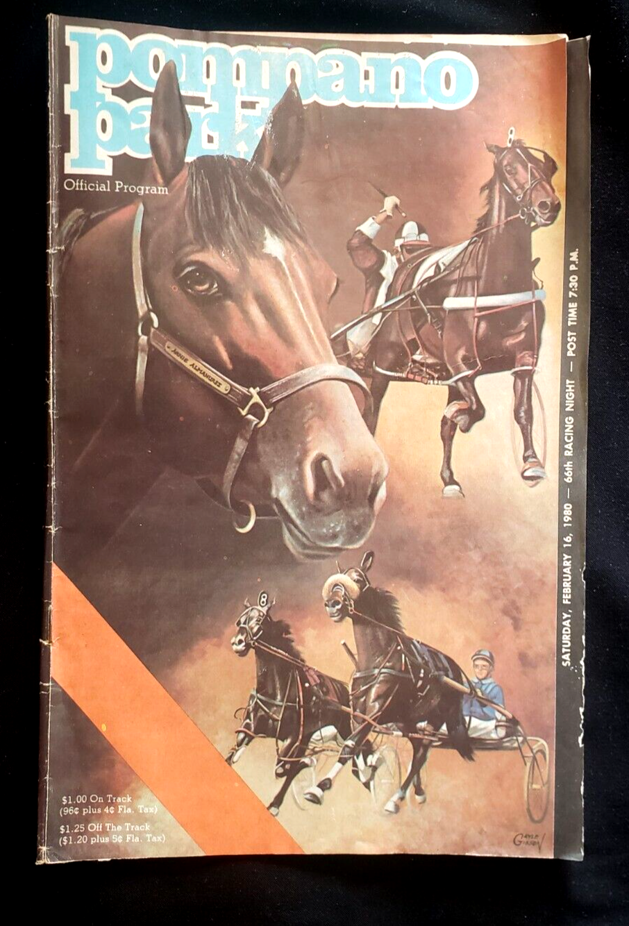 Harness Racing Program - Pompano Park - Saturday, February 16, 1980 | eBay