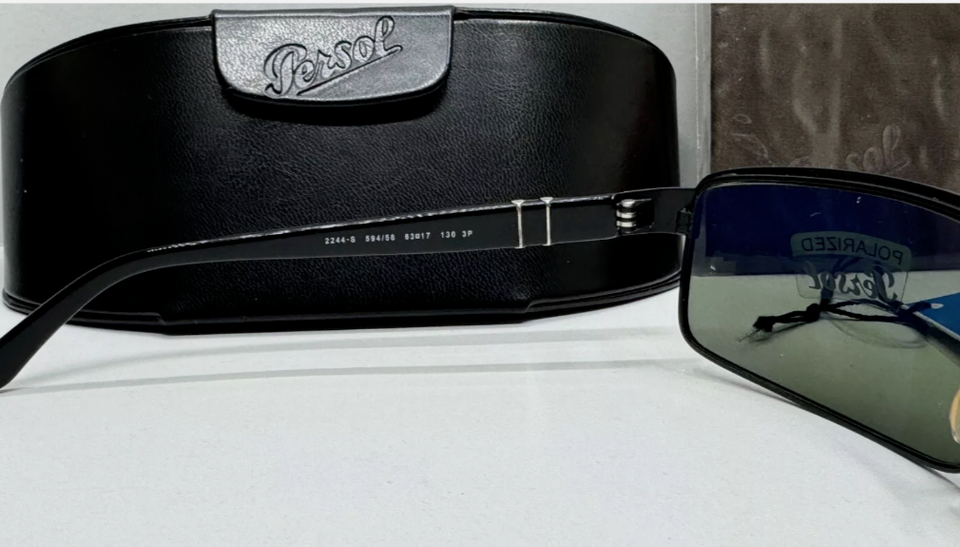 PERSOL PO 2244-S Black Polarized Sunglasses James Bond 007 Casino ...