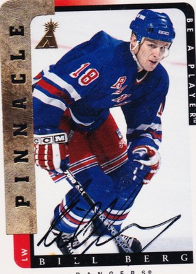 96-97 1996-97 BE A PLAYER BILL BERG AUTOGRAPH AUTO 84 NEW YORK RANGERS ...