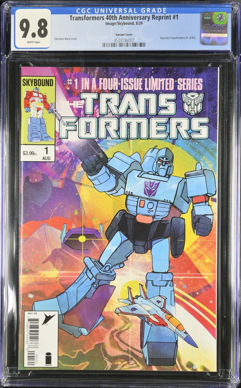 Transformers 1 40th Anniversary B Ward Variant CGC 9.8 RARE LOW POP ...