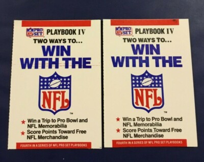 1990 Pro Set # PLAYBOOK IV Scratch off for 1991 Pro Bowl 1991 Lot ...