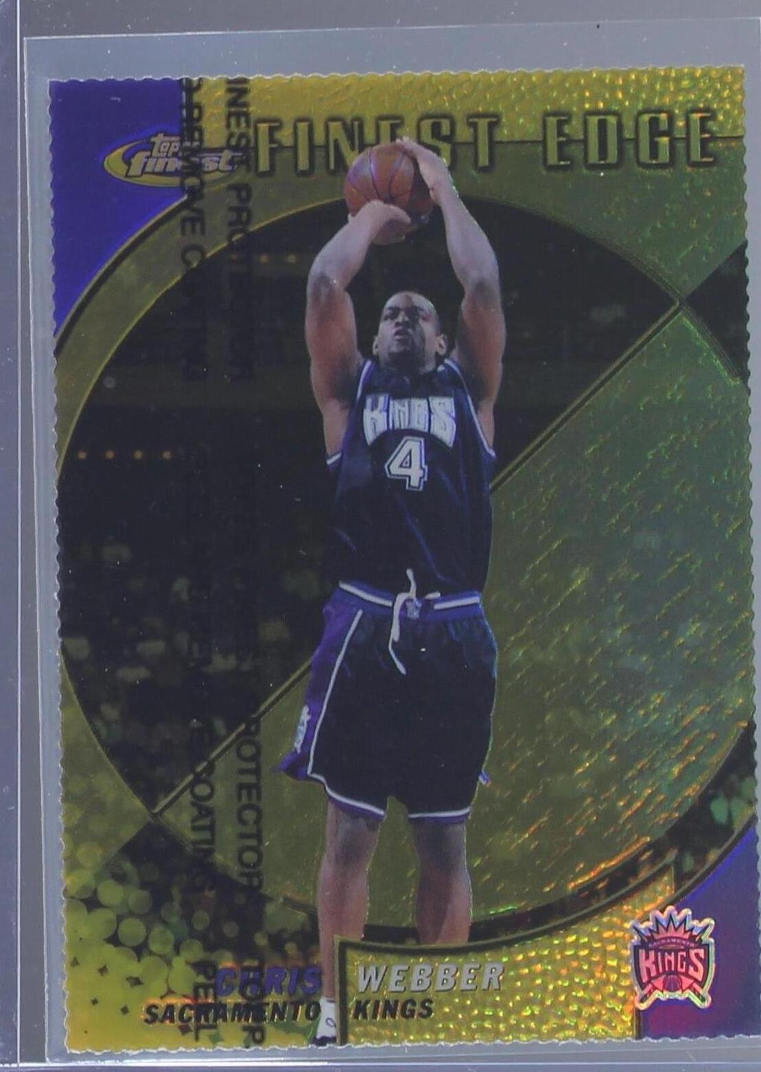 1999-00 Topps Finest - Finest Edge Chris Webber #248 Gold Refractor ...