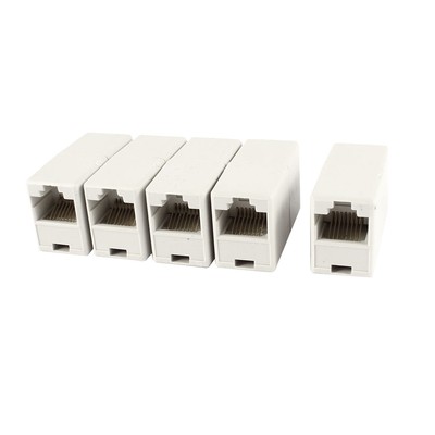 5 x Network Straight Connectors RJ45 8P8C Female to RJ45 8P8C Female F ...