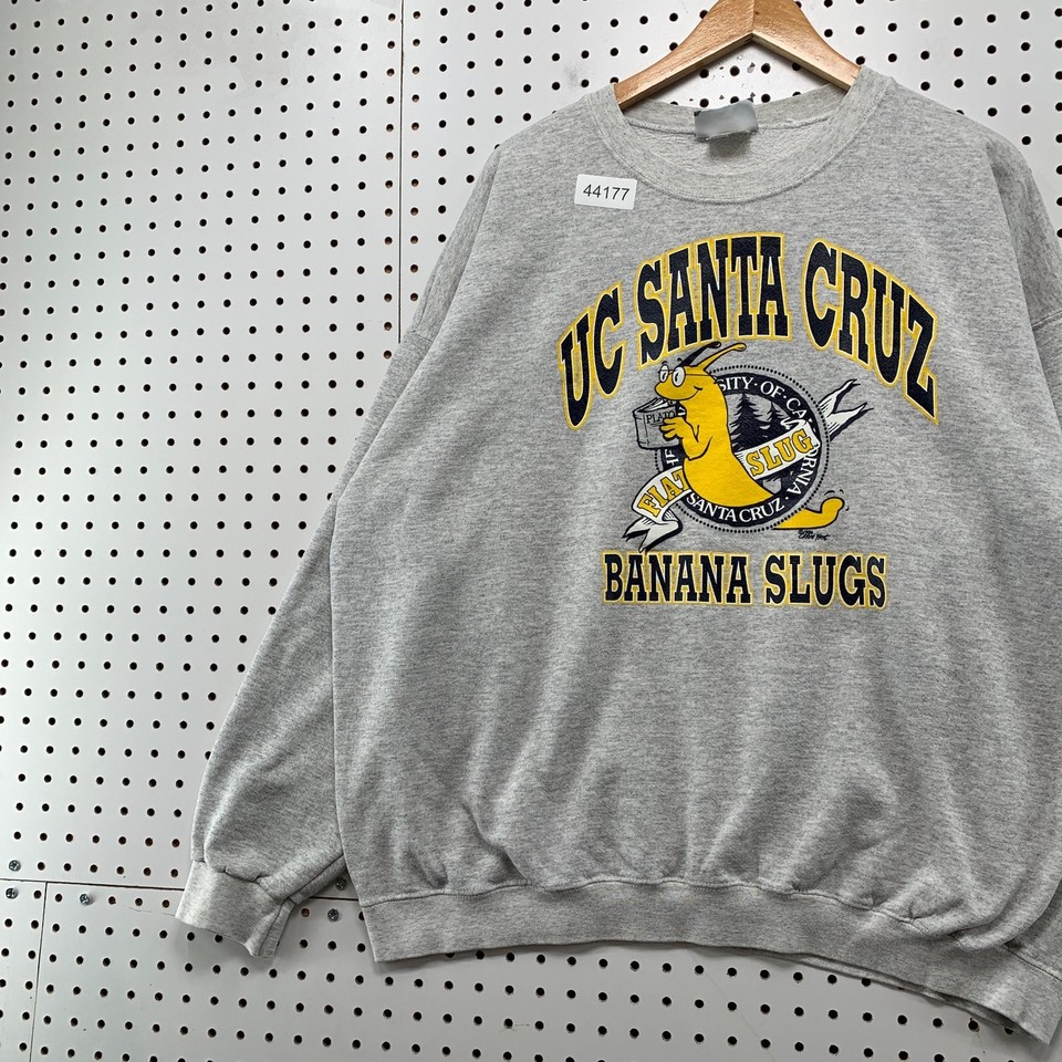 VTG UC Santa Cruz Banana Slugs Crewneck Sweatshirt Mens 2XL Gray ...