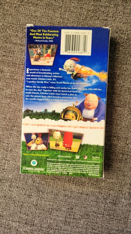 Chicken Little VHS Tape 2006 Disney Movie Club Exclusive Late Release ...