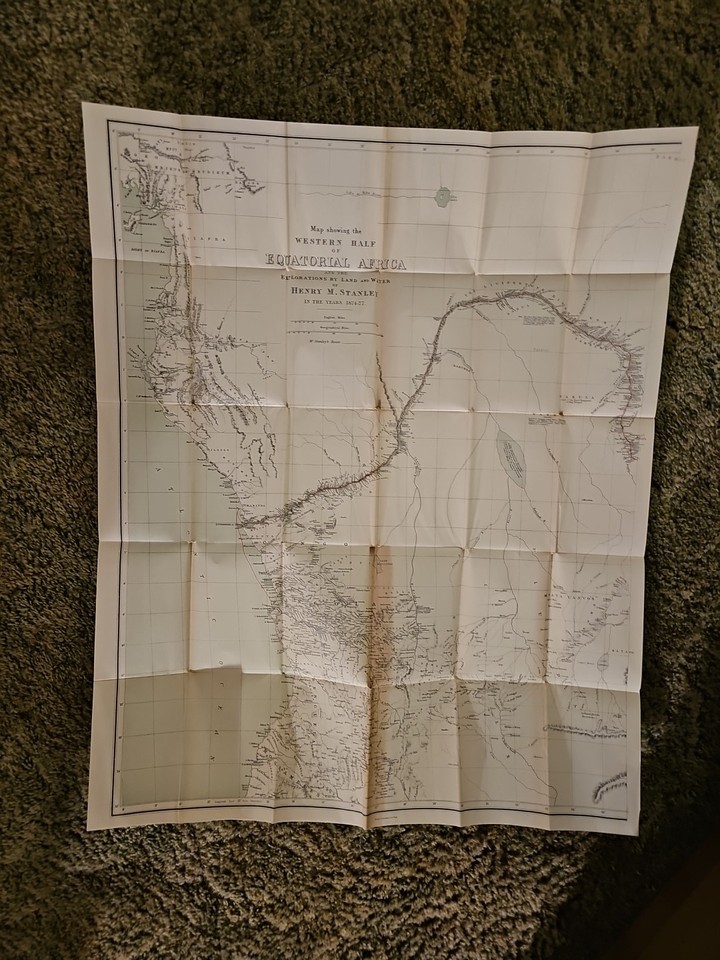Through the Dark Continent Vol II, 1878, Henry M Stanley, 1st Ed. Maps ...