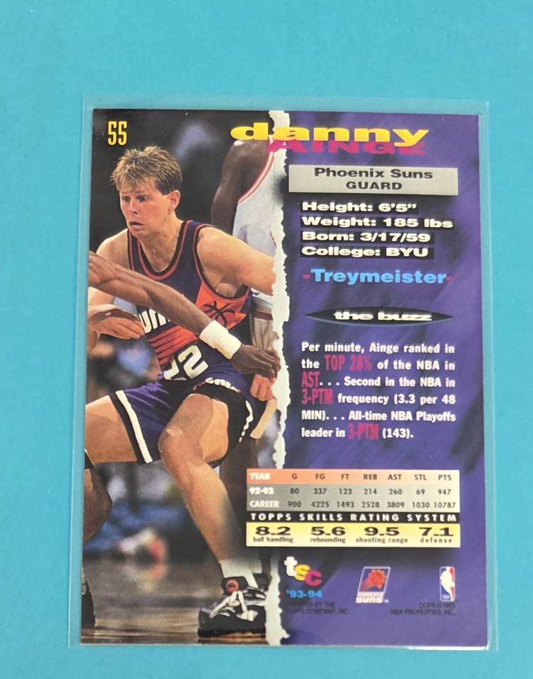 1993-94 Stadium Club #55 Danny Ainge Phoenix Suns BASKETBALL Card 9D | eBay