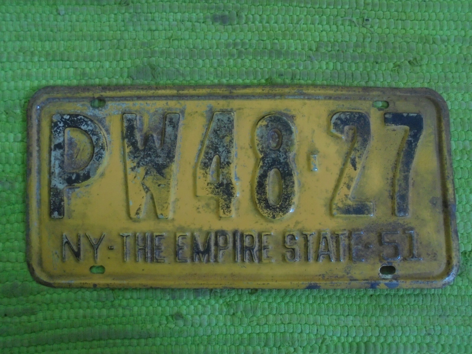 1951 New York License Plate 51 NY Tag PW48-27 The Empire State | eBay