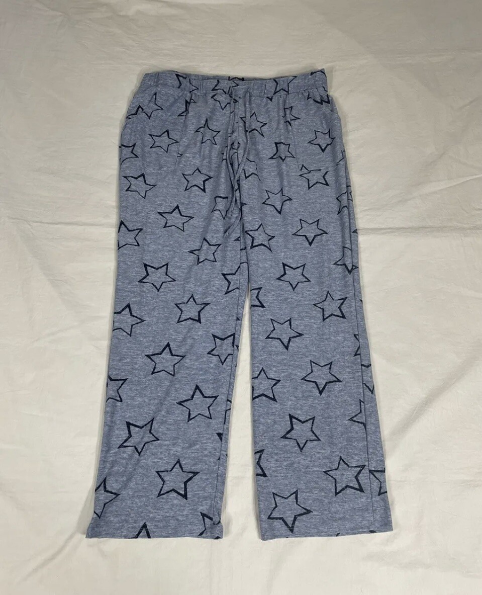 Lucky Brand Women Blue Star Print Pajama Joggers Pants Size L | eBay