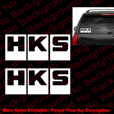 2 pc x HKS Vinyl Decals for Racing Track DIE CUT Car Window Fender ...