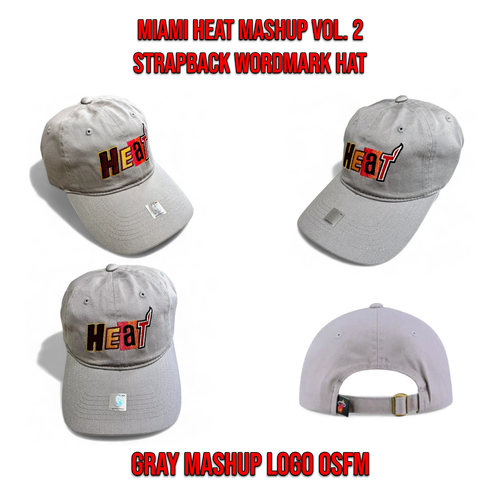 New Miami Heat Mashup VOL. 2 Strapback Wordmark Hat Cap Gray Mashup ...