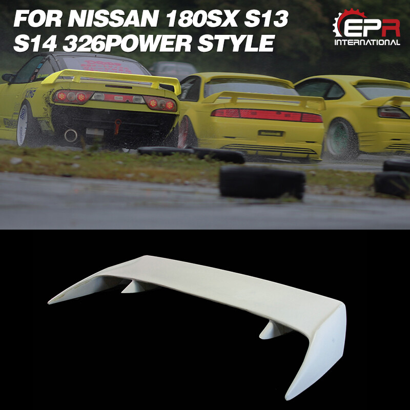 326Power Style Fiberglass Rear Spoiler Wing For Nissan 180SX S13 S14 ...