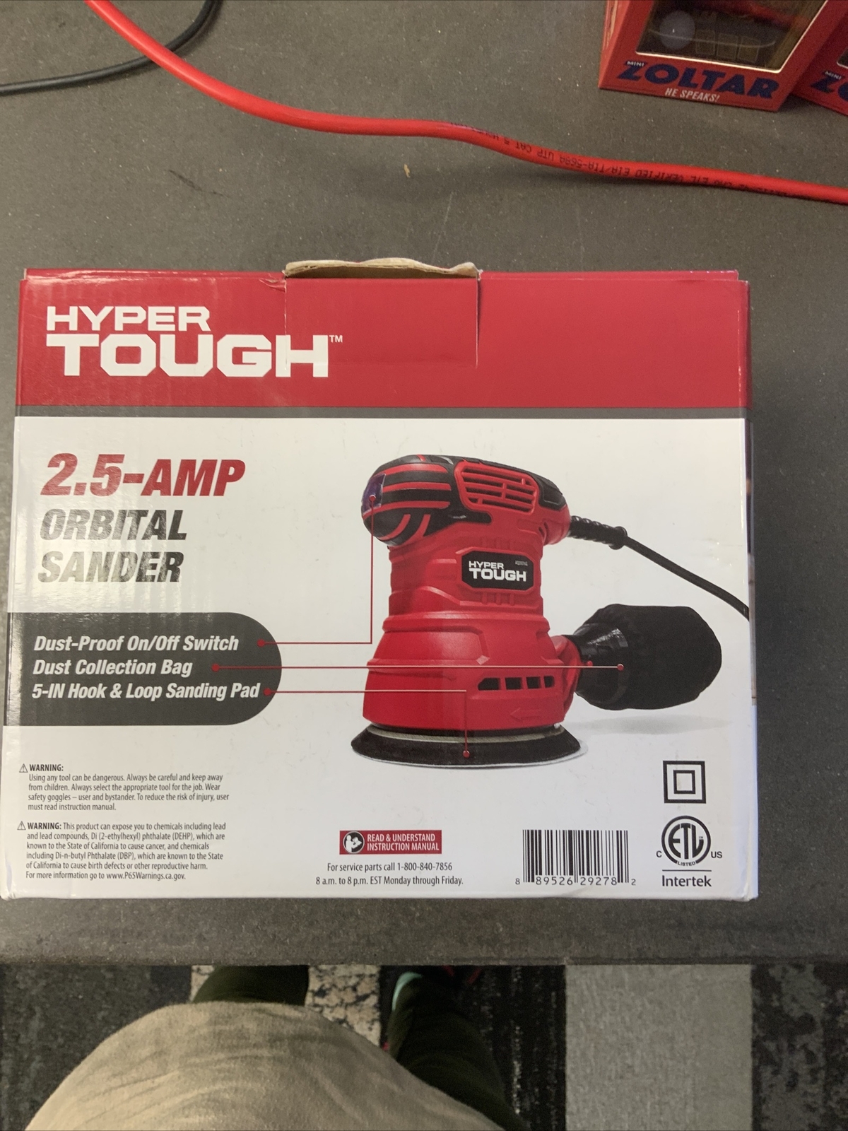 HYPER Tough 2.4 Amp Random Orbit Sander Corded Electric Palm W/ 2 Yrs ...