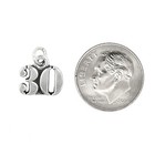Sterling Silver Stencil Number 30 Thirty Charm Pendant | eBay