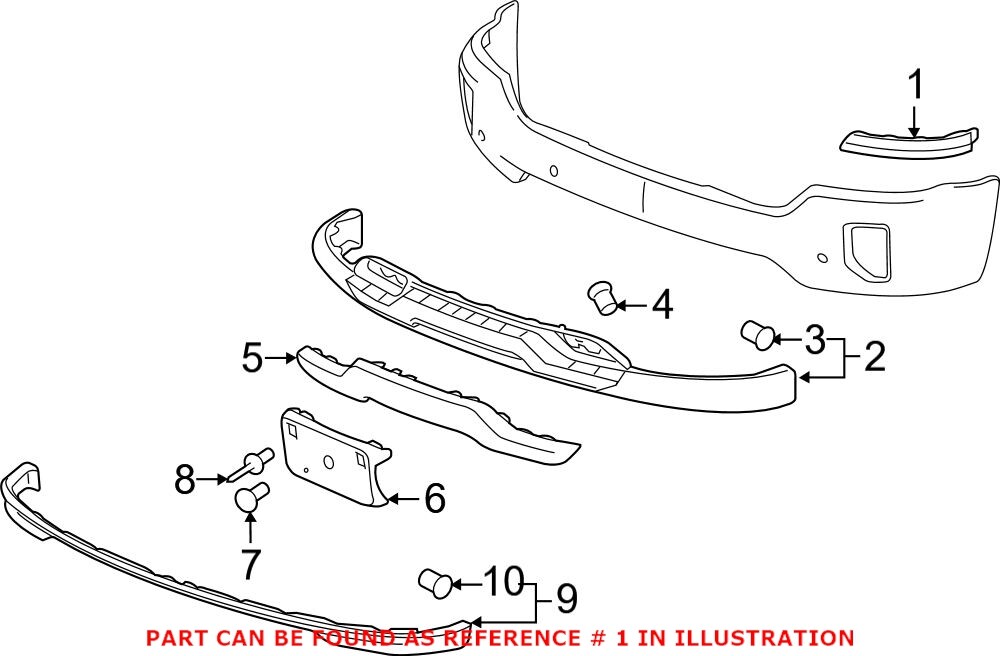 Genuine OEM GM Front Left Bumper Cover Spacer Panel For Chevrolet ...