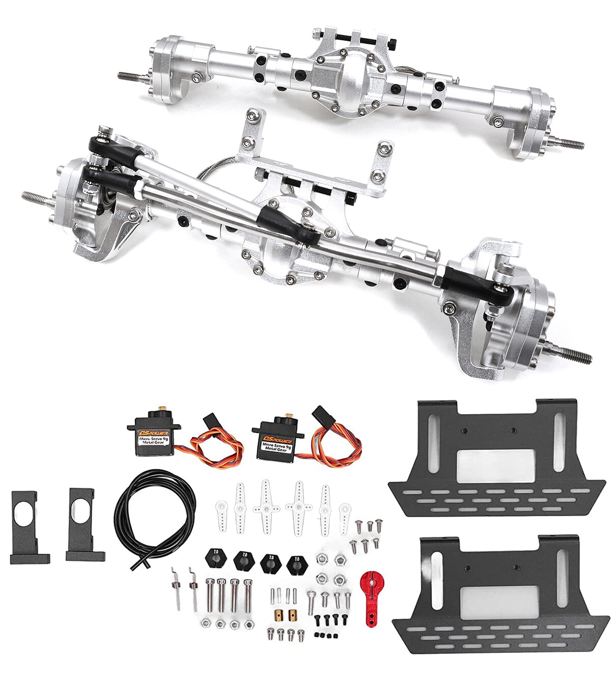 1/10 Crawler Axles w/ Portals, Servos & Remote Diff Locks (Req ...