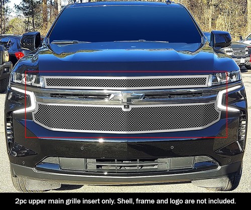 Fits 2021-2024 Chevy Tahoe LT/Premier Upper Stainless Chrome Mesh ...