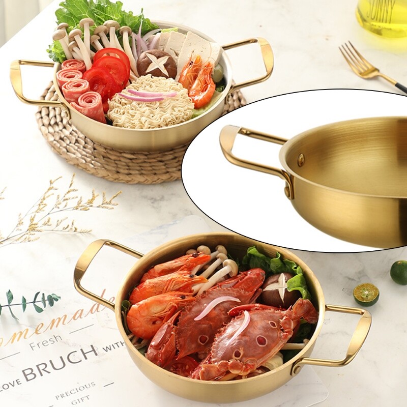 Ramen Noodles Pot with Basket Hot Shin Ramyun Stainless Steel Pot ...