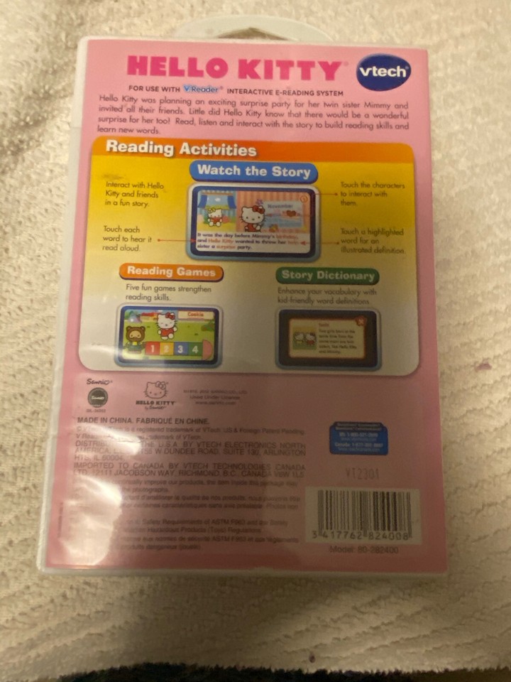 NEW VTECH V.READER HELLO KITTY HELLO KITTY'S SURPRISE AGE 3-5 | eBay