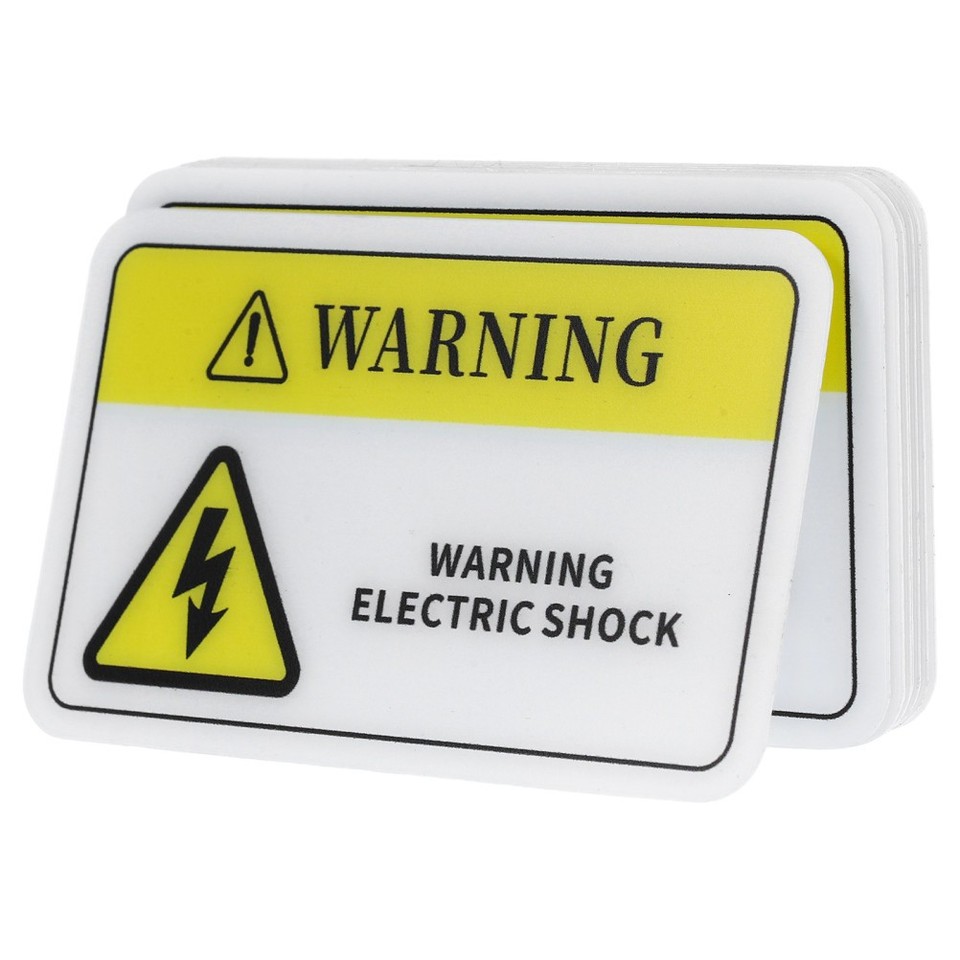 10 Pcs Danger Sign Electric Shocks Sticker for Warning Decals Caution ...