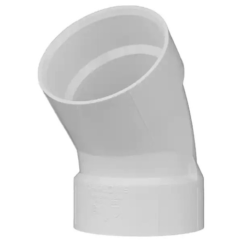 Charlotte Pipe 1-1/2 In. Schedule 40 45 Deg. DWV PVC Street Elbow (1/8 ...