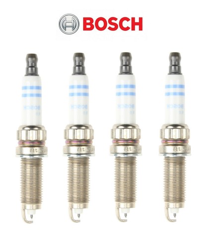 Set of 4 Spark Plugs Bosch Double Platinum For BMW E84 E89 F02 F06 F10 ...