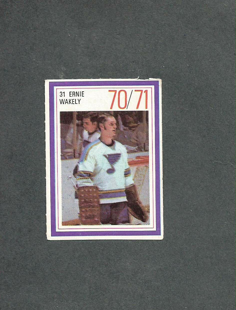 1970-71 Esso Hockey Stamp Ernie Wakely Goalie St Louis Blues | eBay
