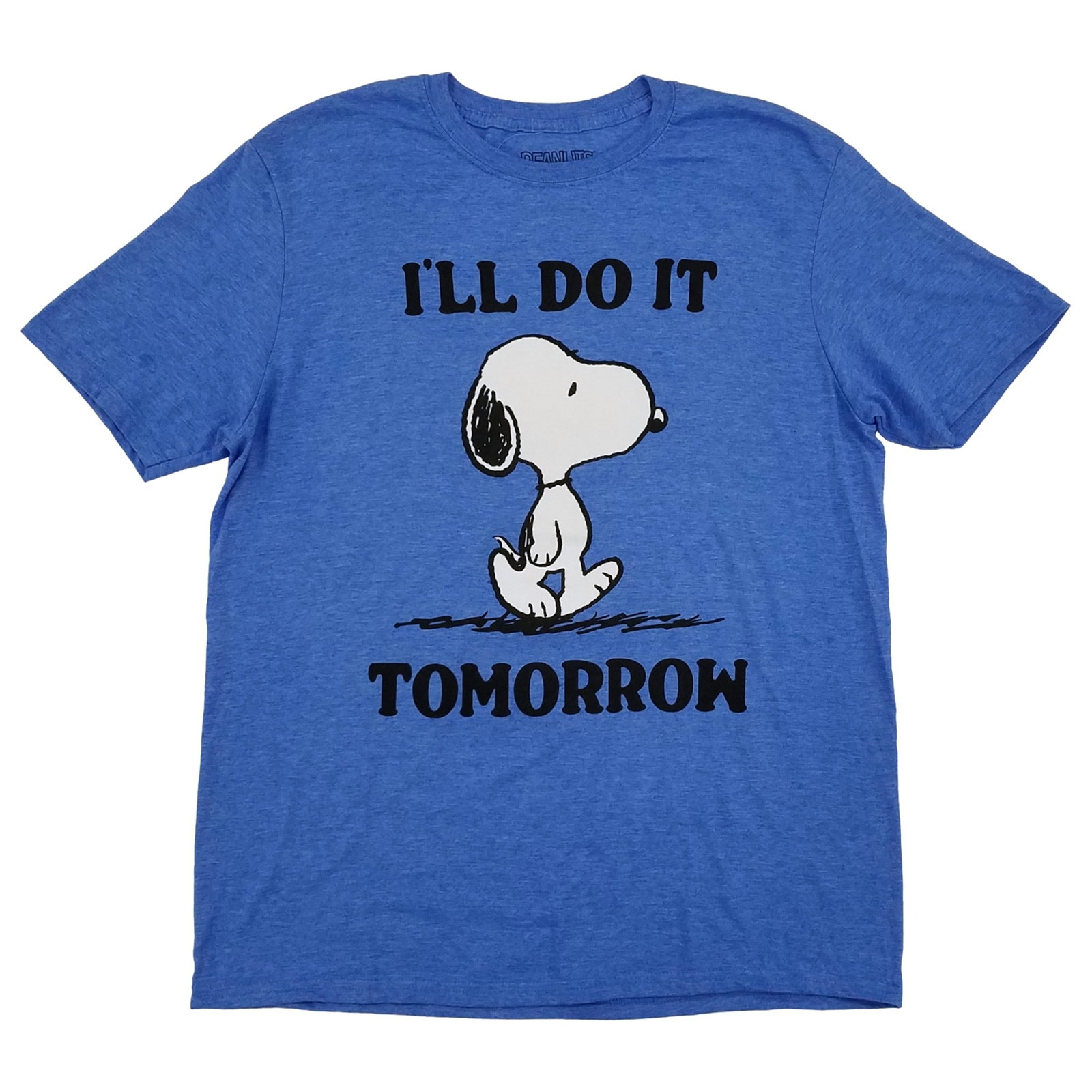 Peanuts Snoopy Graphic T-Shirt I'll Do it Tomorrow Royal Heather Blue ...