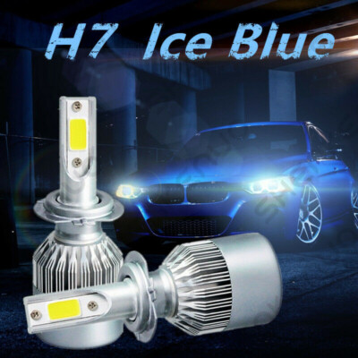 2PC H7 Ice Blue LED Headlight Bulb Conversion Kit High Low Beam Fog ...