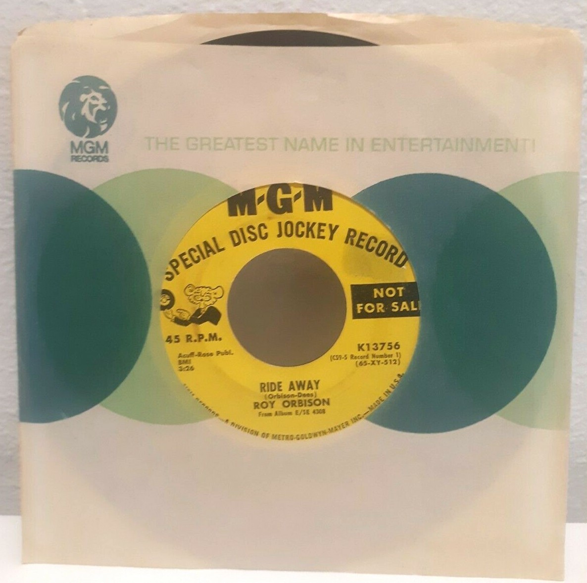 45 RPM ROCK ROY ORBISON CRAWLIN BACK / RIDE AWAY | eBay