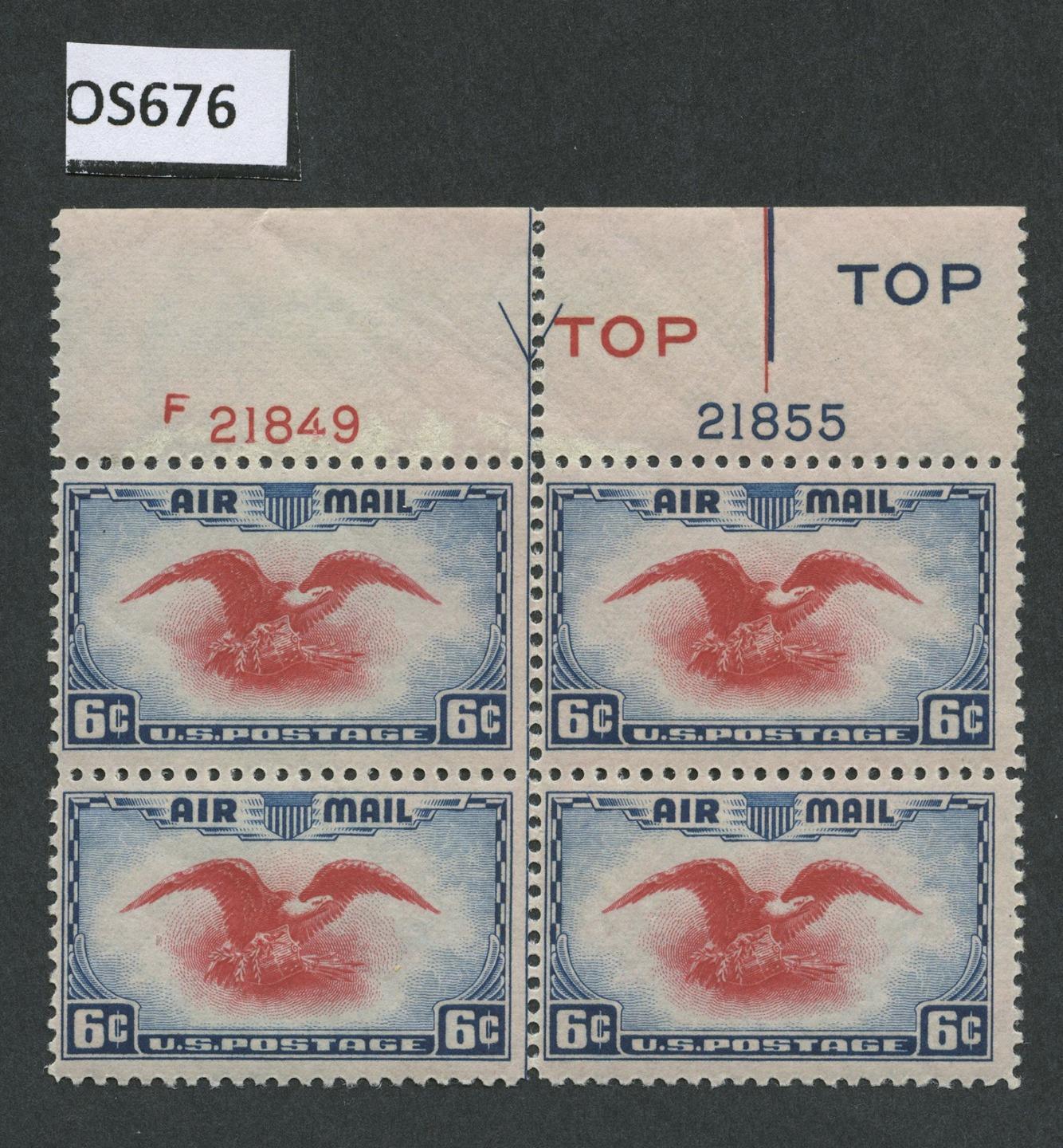 Dealer Dave Stamps 1938 C23 MNH BLOCK OF 4, ARROW BLOCK, SEE 600DPI ...