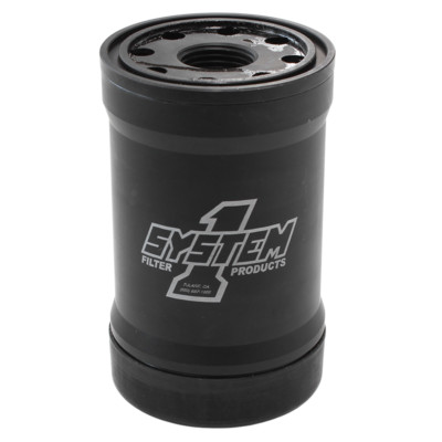 System One Spin On Oil Filter 5-1/4" Long Black 3" 35 Micron S/S Filter ...