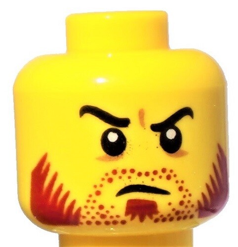 ☀️NEW Lego Male Minifigure Minifig Dual Head Red Beard Goatee #23 | eBay