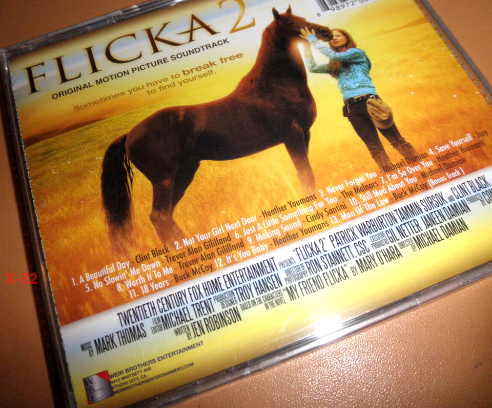 Flicka 2 CD soundtrack Clint Black Michael Damian Buck McCoy Heather ...