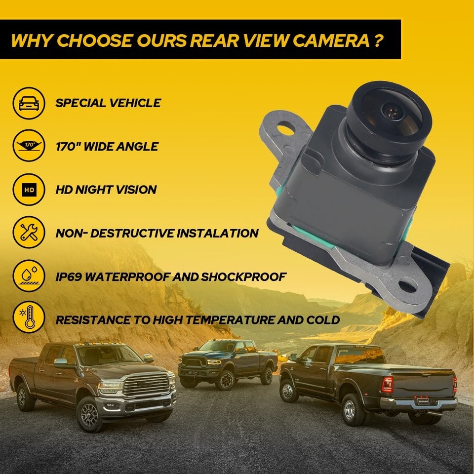 For Dodge Ram Rear View Camera Backup Parking Assist 68274731AE ...