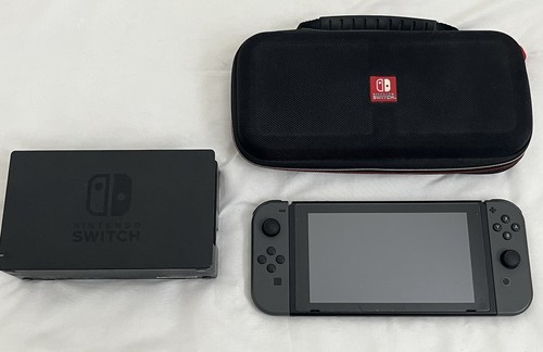 Nintendo Switch Handheld Console - Gray Joy-Cons - Good Condition - w ...